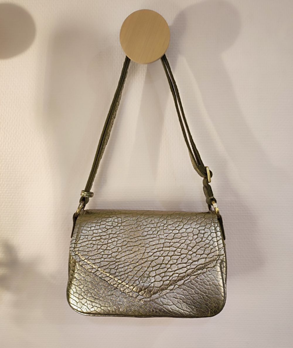 Sac en cuir bubble kaki Robi J.L Kaki Mila Louise