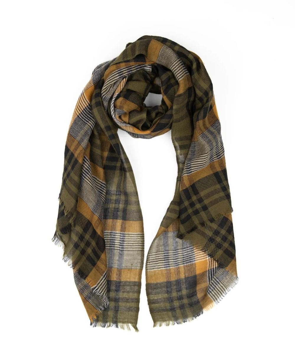 Echarpe à motif écossais 100 % laine fine Matheis Feeka