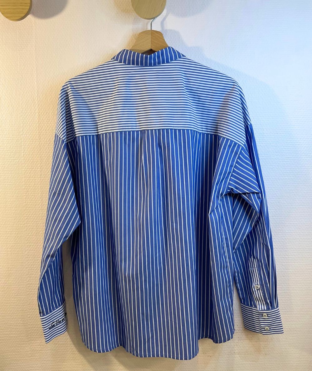 Chemise rayée bleu et blanche coupe oversize Candice Jane Blue